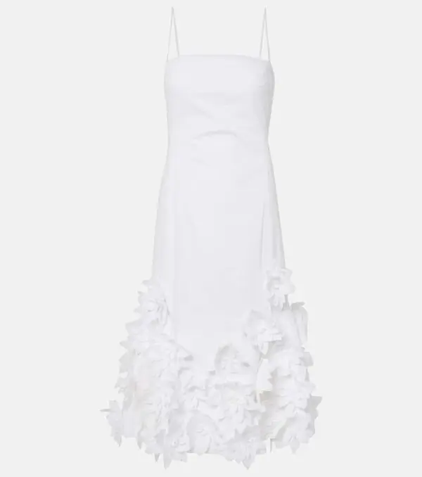 Simkhai Bella Floral-applique Midi Dress - White