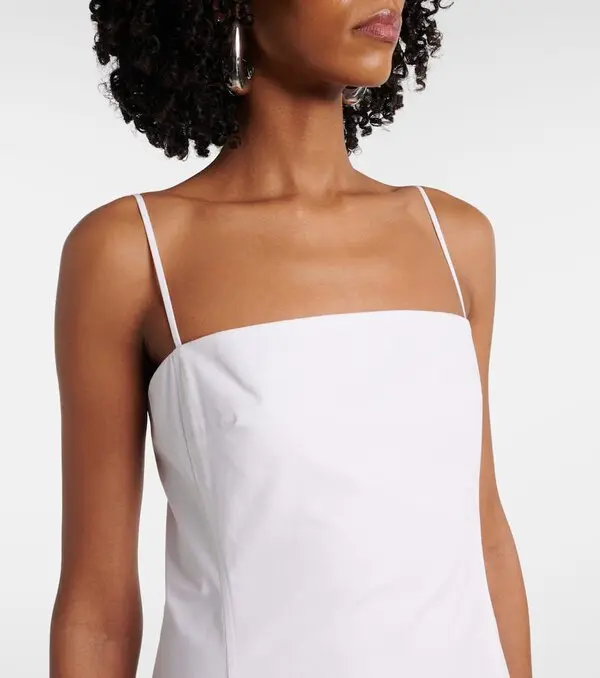 Simkhai Bella Floral-appliqué Cotton Midi Dress