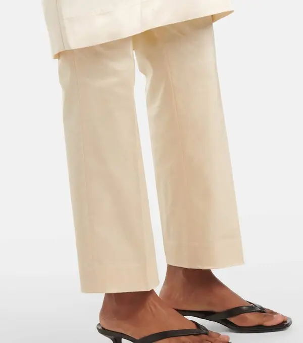 TOTEME Cotton-blend Straight-leg Trousers