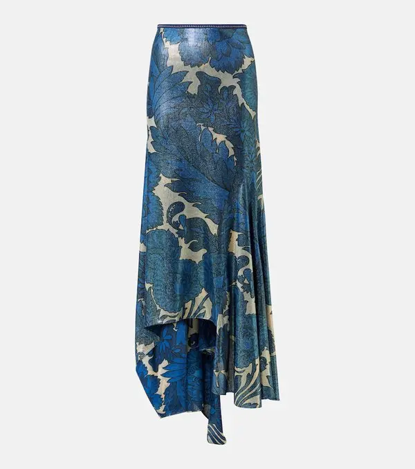 Etro Printed Asymmetric Maxi Skirt