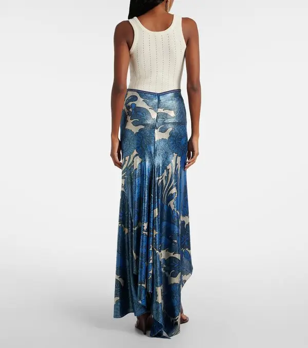 Etro Printed Asymmetric Maxi Skirt