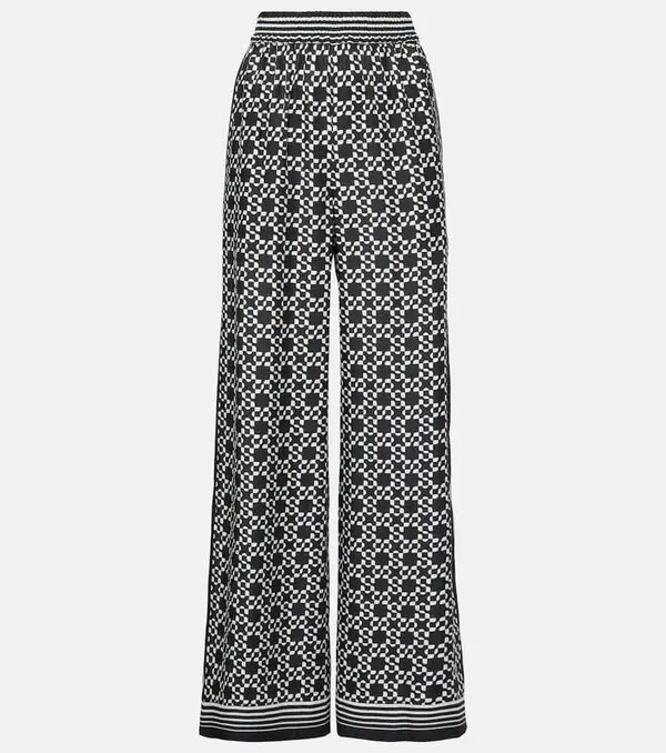 Simkhai Zuna Printed Wide-leg Pants - Black