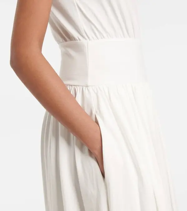 TOTEME Cotton Jersey Midi Dress - White