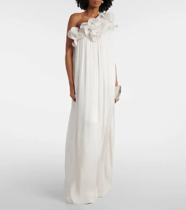 Costarellos Charmain Ruffled Gown