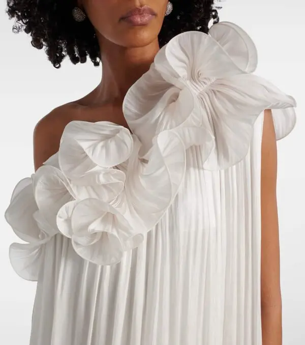 Costarellos Charmain Ruffled Gown