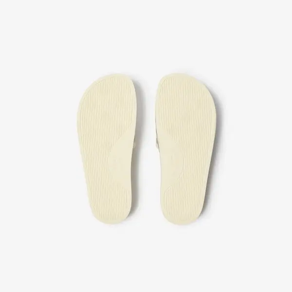 Burberry Check Print Slides - Light Beige