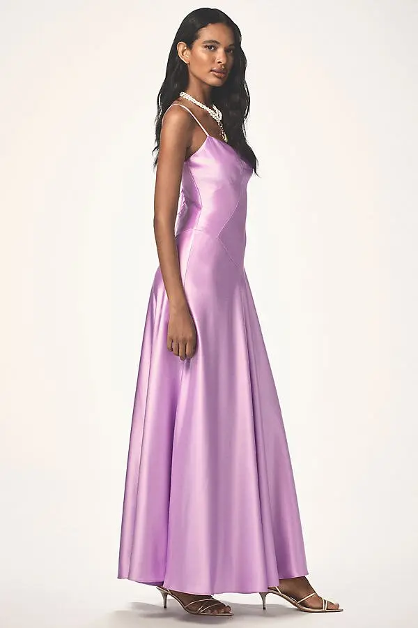 MARE MARE Emmy Satin Corset Maxi Dress - Brighter Lilac