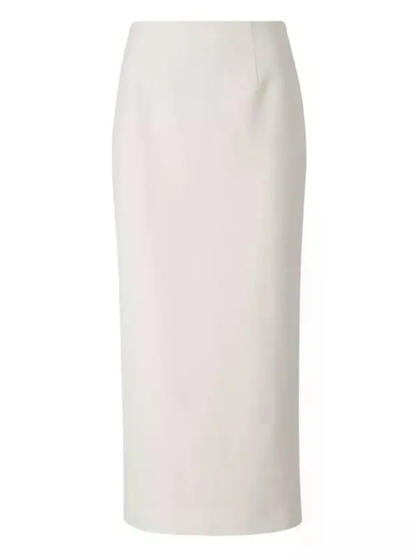 Roland Mouret Crepe Midi Skirt - White
