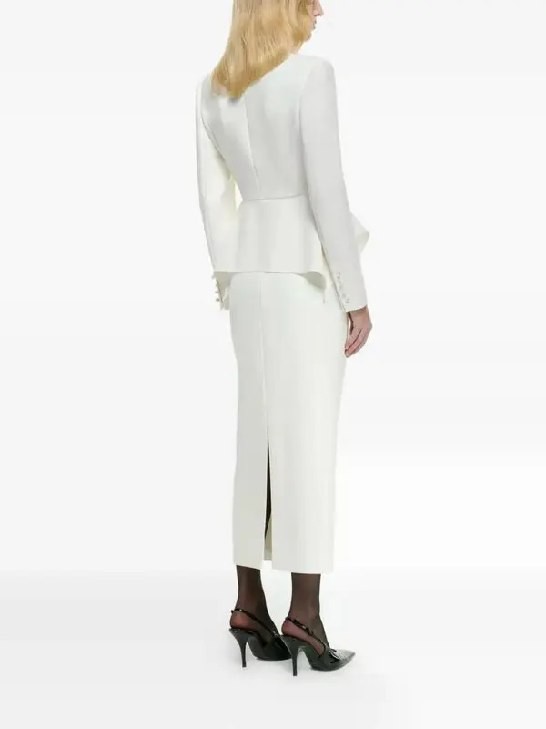 Roland Mouret Crepe Midi Skirt - White