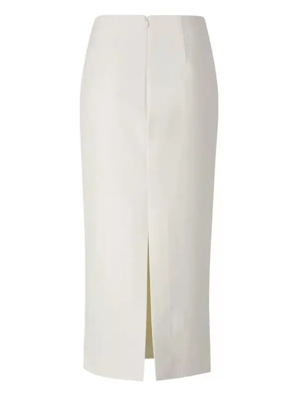 Roland Mouret Crepe Midi Skirt - White