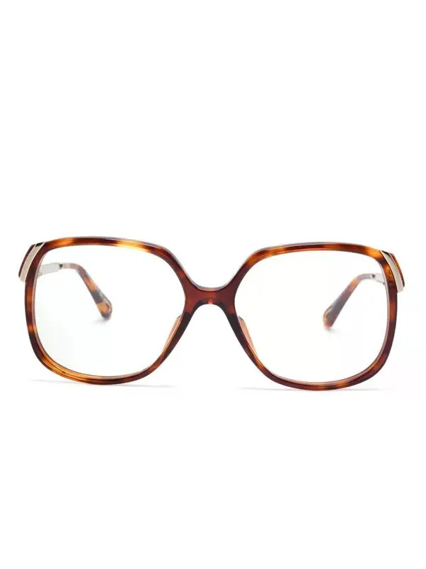 Chloé Square Frame Glasses - Brown