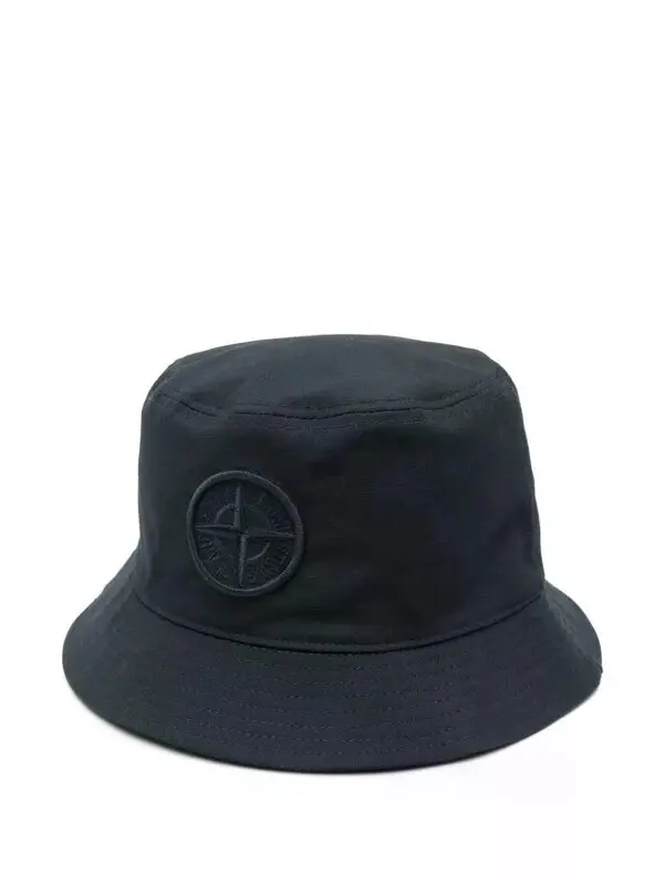 Stone Island Compass-embroidery Bucket Hat - Blue