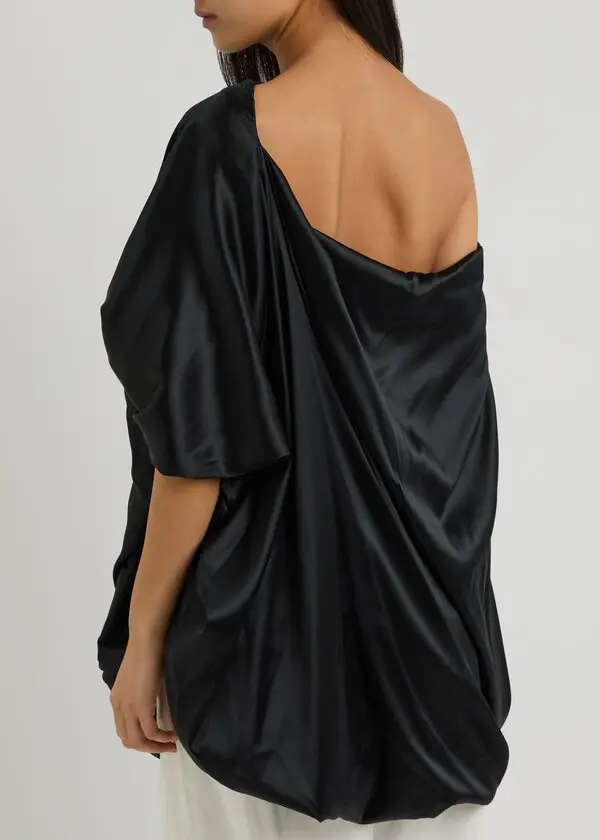 Dries Van Noten Calant Draped Satin Top