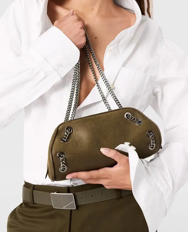 Stella McCartney Falabella Bowling Shoulder Bag - Olive
