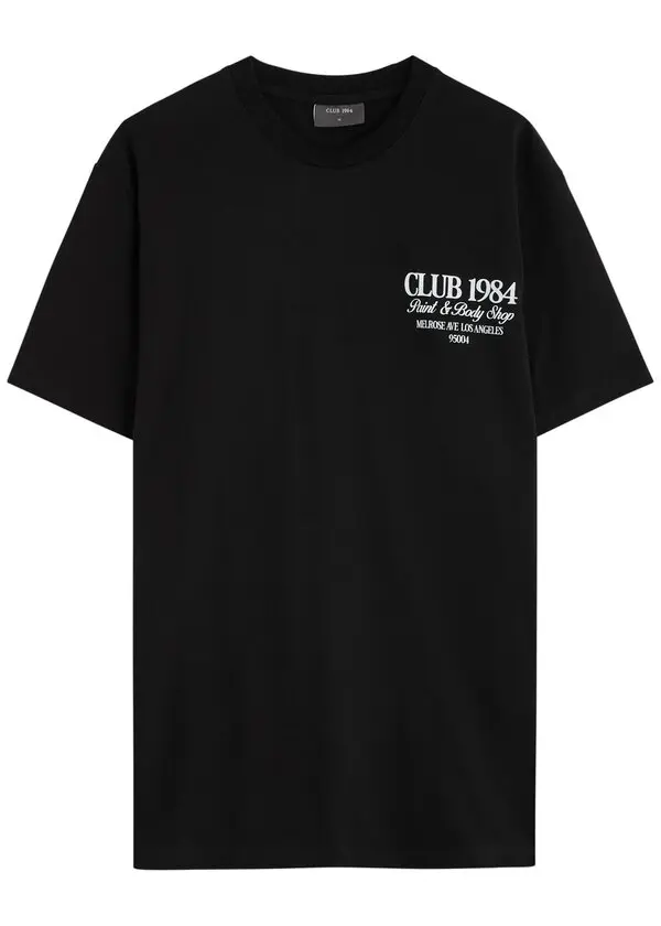 CLUB 1984 Body Shop Printed Cotton T-shirt - Black