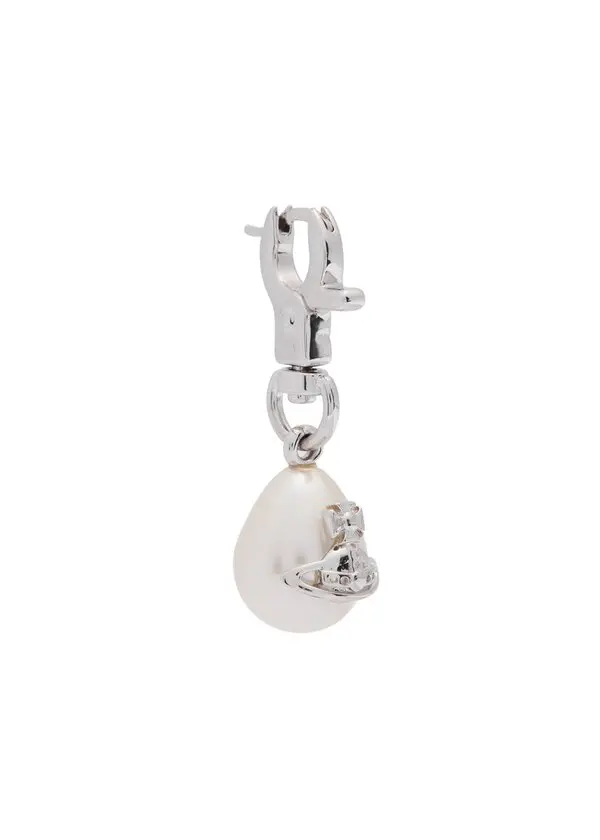 VIVIENNE WESTWOOD Claude -embellished Single Drop Earring - Pearl