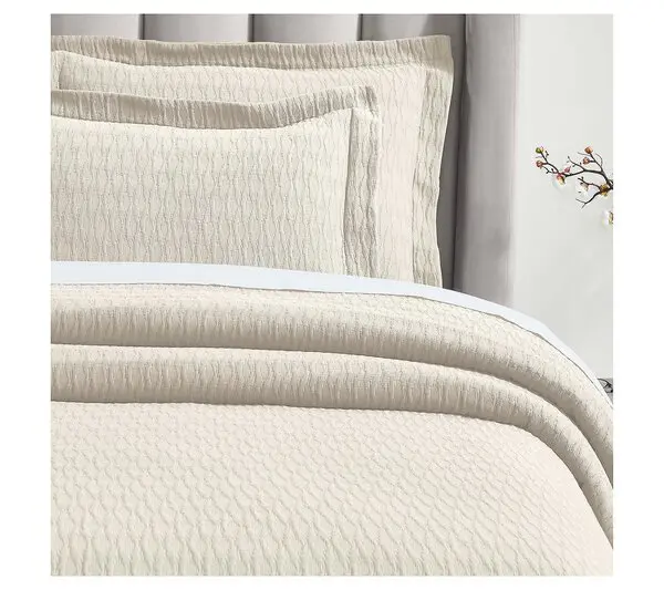 SUPERIOR Calvert Cotton Bedspread & Sham Set, C Al King