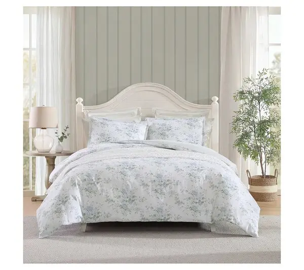 Laura Ashley Arundel Grey Twin Duvet Cover Set - One-color