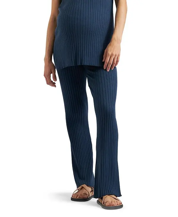 RIPE MATERNITY Sienna Rib Knit Pant - Blue