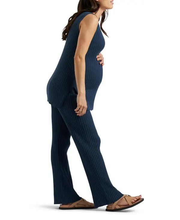 RIPE MATERNITY Sienna Rib Knit Pant - Blue