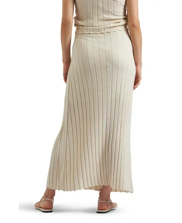 RIPE MATERNITY Charli Rib Skirt - Beige