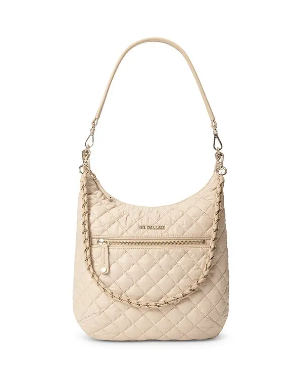 Mz Wallace Crosby Sienna Hobo Bag - Buff/light Gold