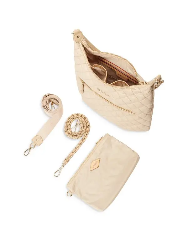 Mz Wallace Crosby Sienna Hobo Bag - Buff/light Gold