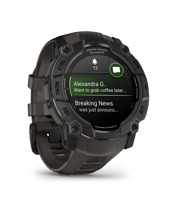 GARMIN Instinct 3 50mm Amoled Smartwatch - Black/charcoal