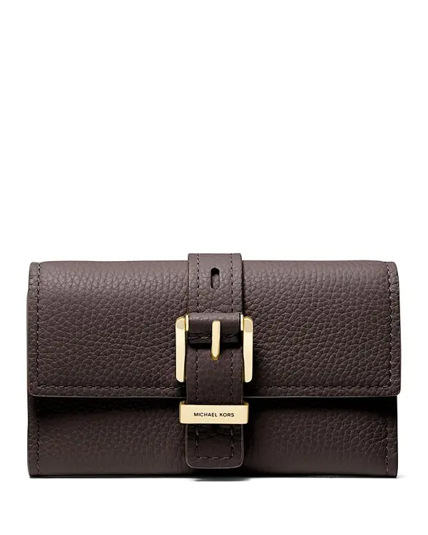 Michael Kors Nolita Medium Flap Trifold Wallet - Chocolate