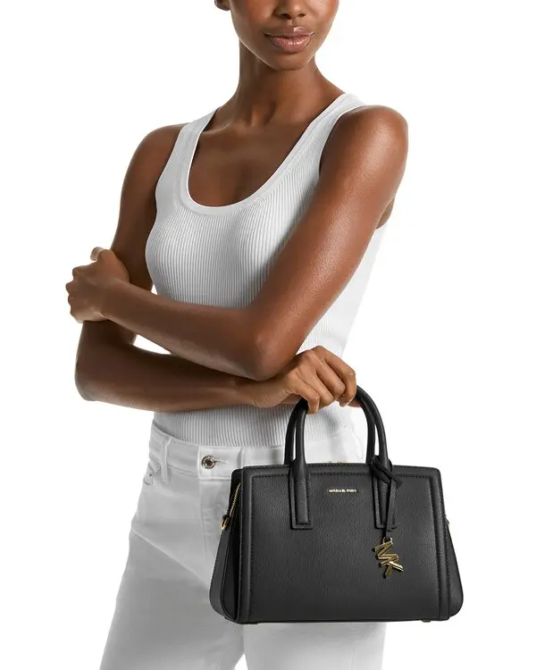 Michael Kors Laila Small Satchel - Black/gold