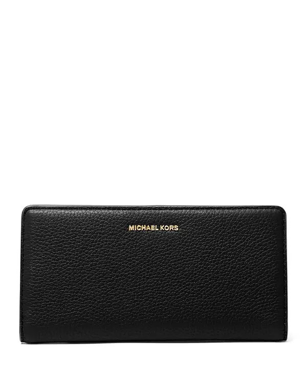 Michael Kors Michael Bryant Large Slim Snap Wallet - Black