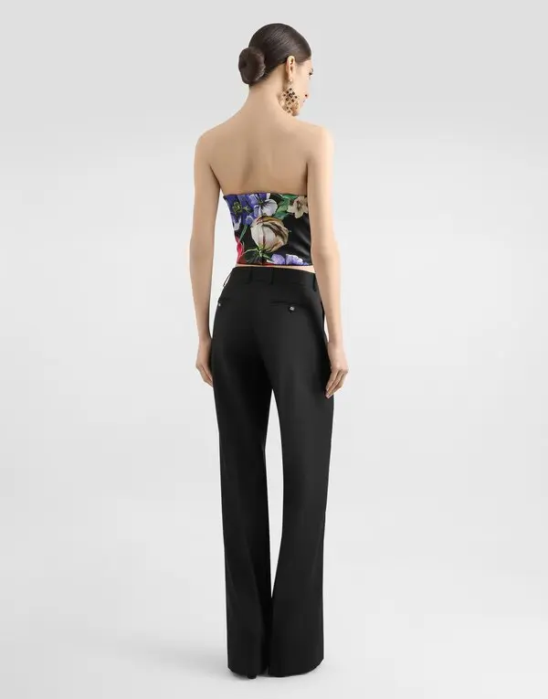 Dolce & Gabbana Floral Satin Corset Top - Print