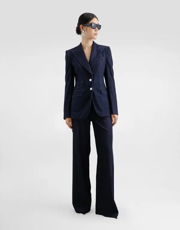 Dolce & Gabbana Denim And Silk Turlington Jacket