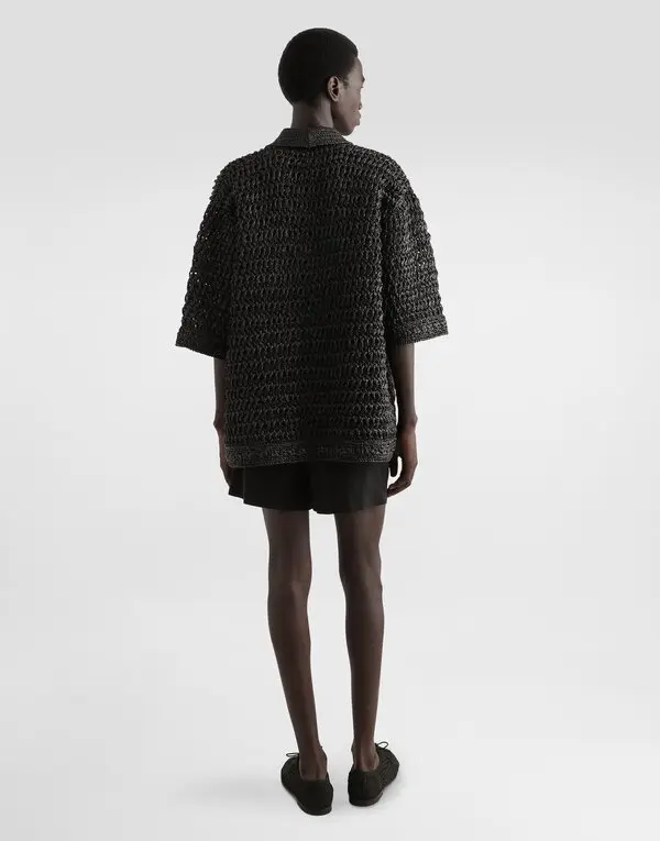 Dolce & Gabbana Cotton Gabardine Shorts With Double Darts - Black