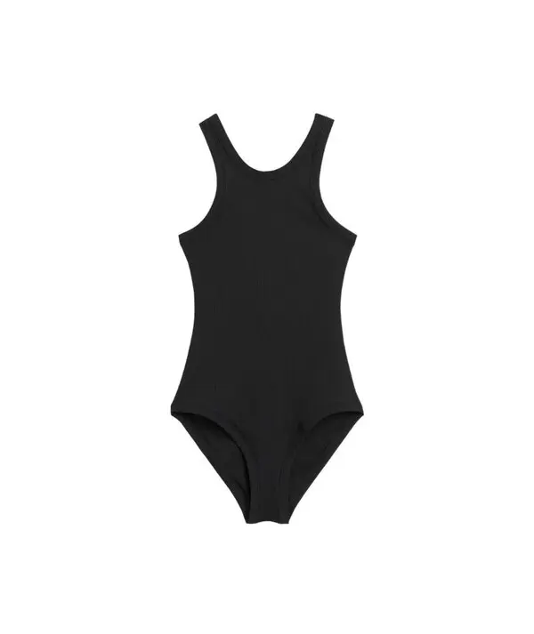 TOTEME Curved Rib Swimsuit - Black