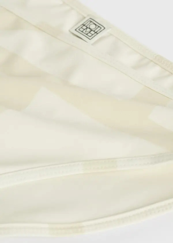 TOTEME Monogram Bikini Bottoms - Creme