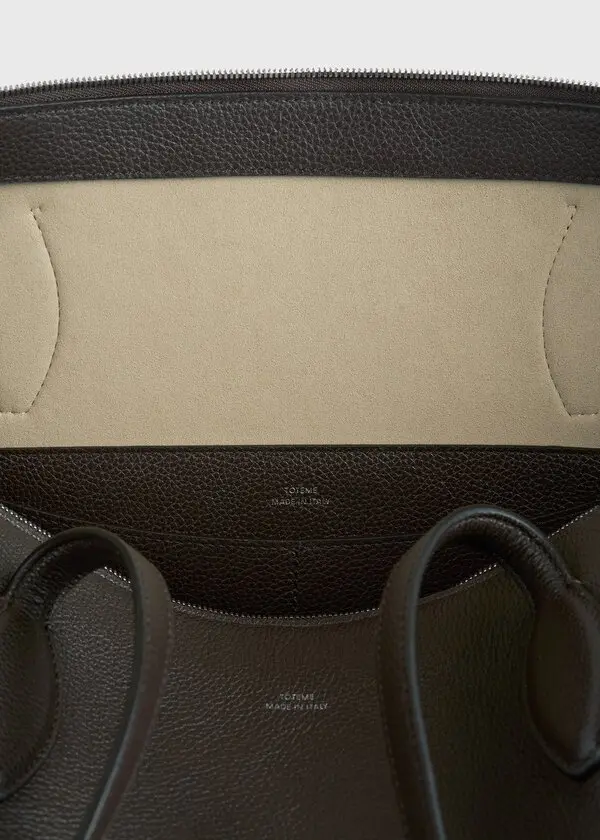 TOTEME Garderob Grained-leather Tote - Brown