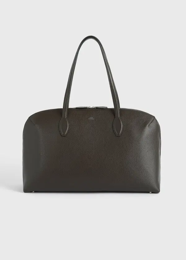 TOTEME Garderob Grained-leather Tote - Brown