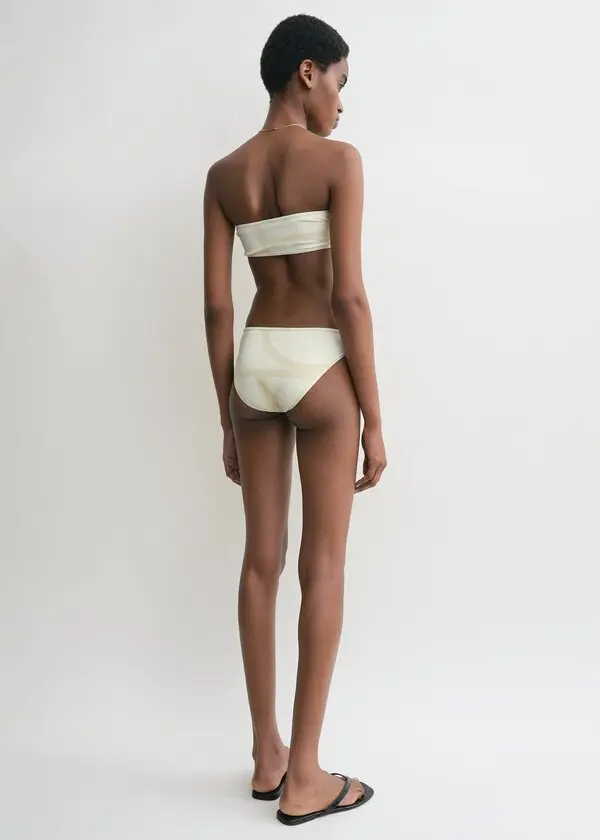 TOTEME Monogram Strapless Bikini Top - Creme