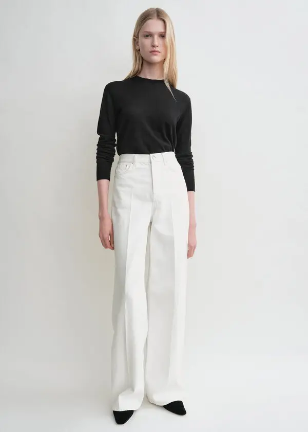TOTEME High-rise Wide Leg - White