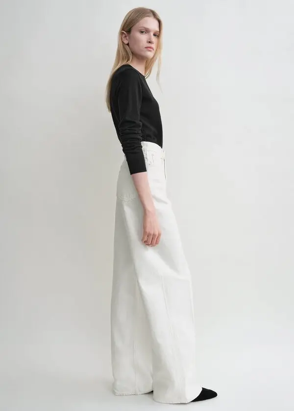 TOTEME High-rise Wide Leg - White