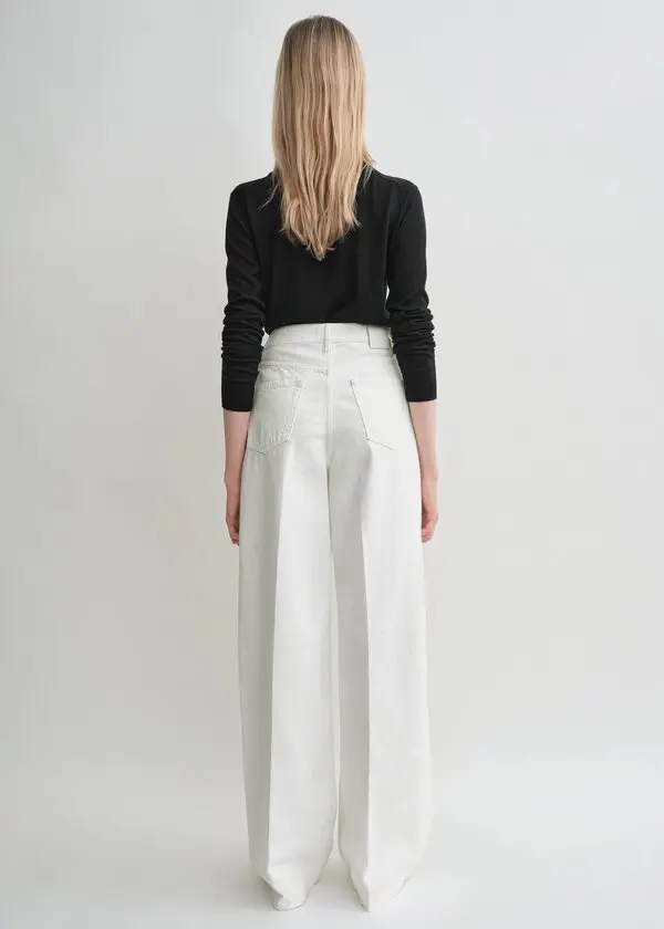 TOTEME High-rise Wide Leg - White