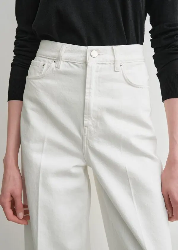 TOTEME High-rise Wide Leg - White