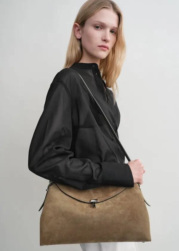TOTEME T-lock Top Handle Bag - Brown