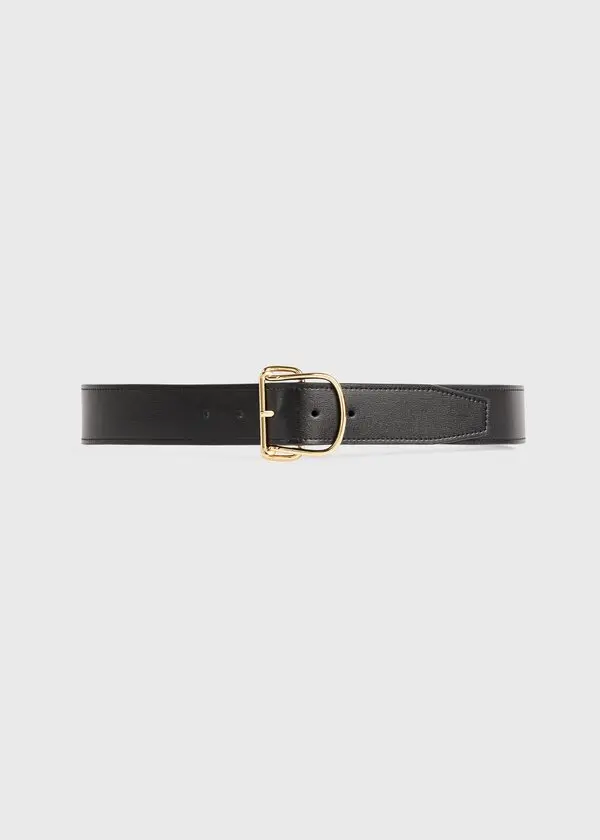 TOTEME Swirl Leather Belt - Black
