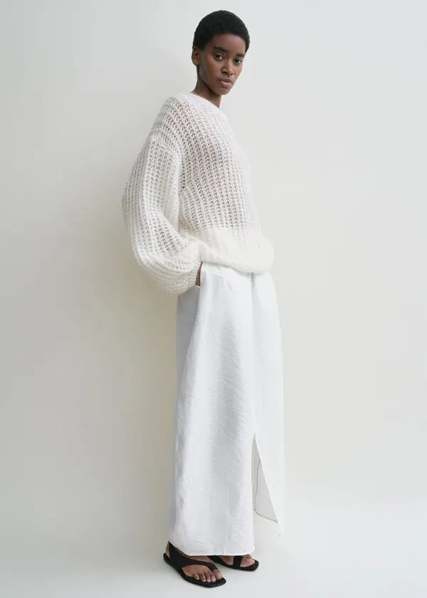 TOTEME Puffed Knit Sweater - White