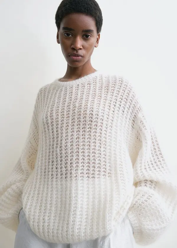 TOTEME Puffed Knit Sweater - White