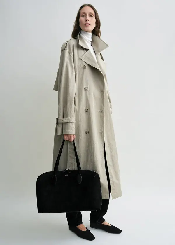 TOTEME Suede Garderob Tote - Black