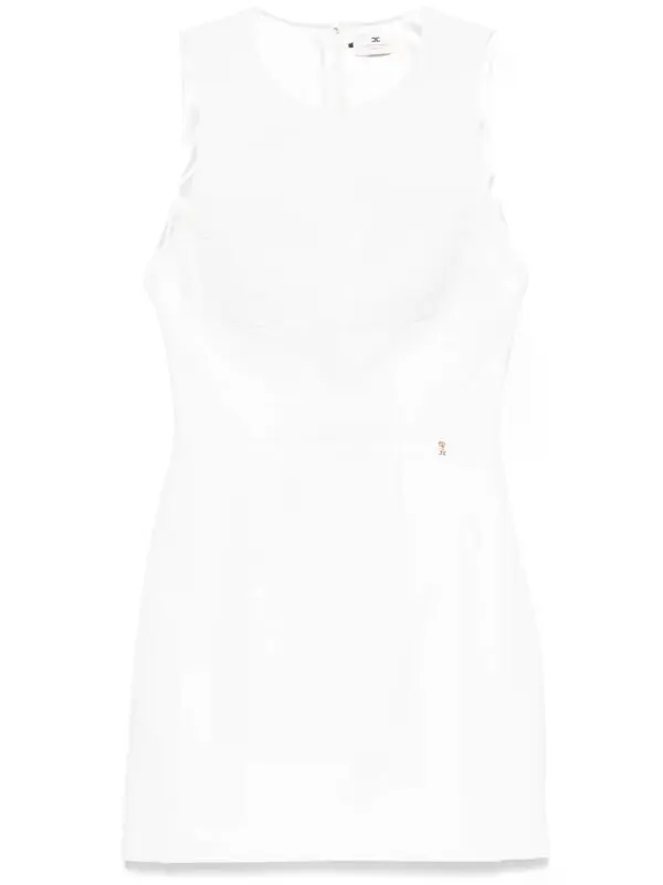 Elisabetta Franchi Crepe Mini Dress - White