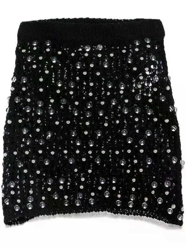 Coperni Beaded Knitted Mini Skirt